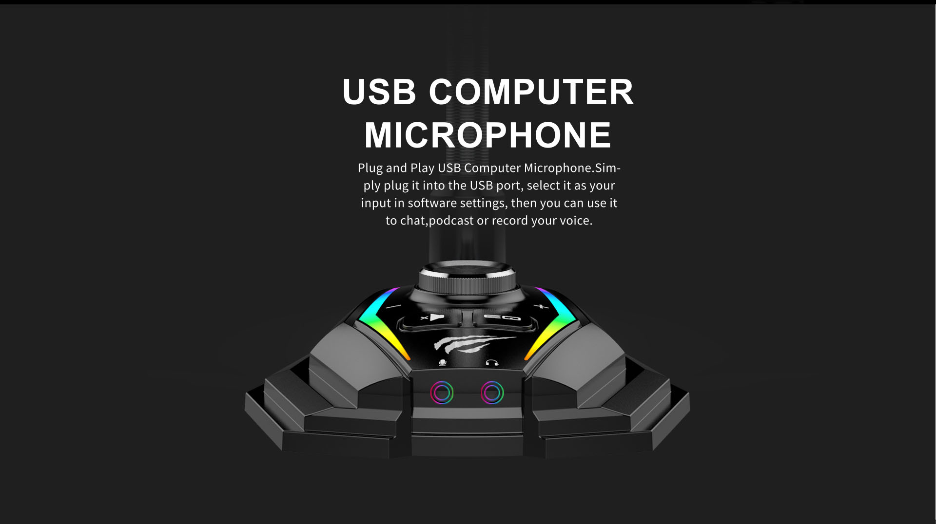 buy Havit GK56 RGB Gaming USB Microphone with the best price in Bangladesh | Safe Shopping with ...